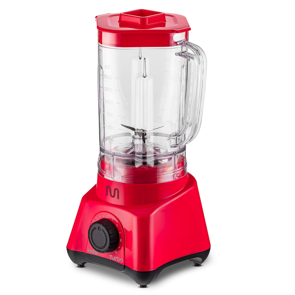 Liquidificador Turbo Multi Home Vermelho 600w-127v - LQ613 - Multi