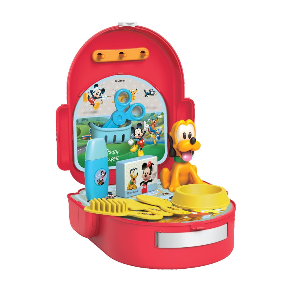 Mochila Pet Shop do Pluto e Mickey Disney Multikids - BR2184 - Multi