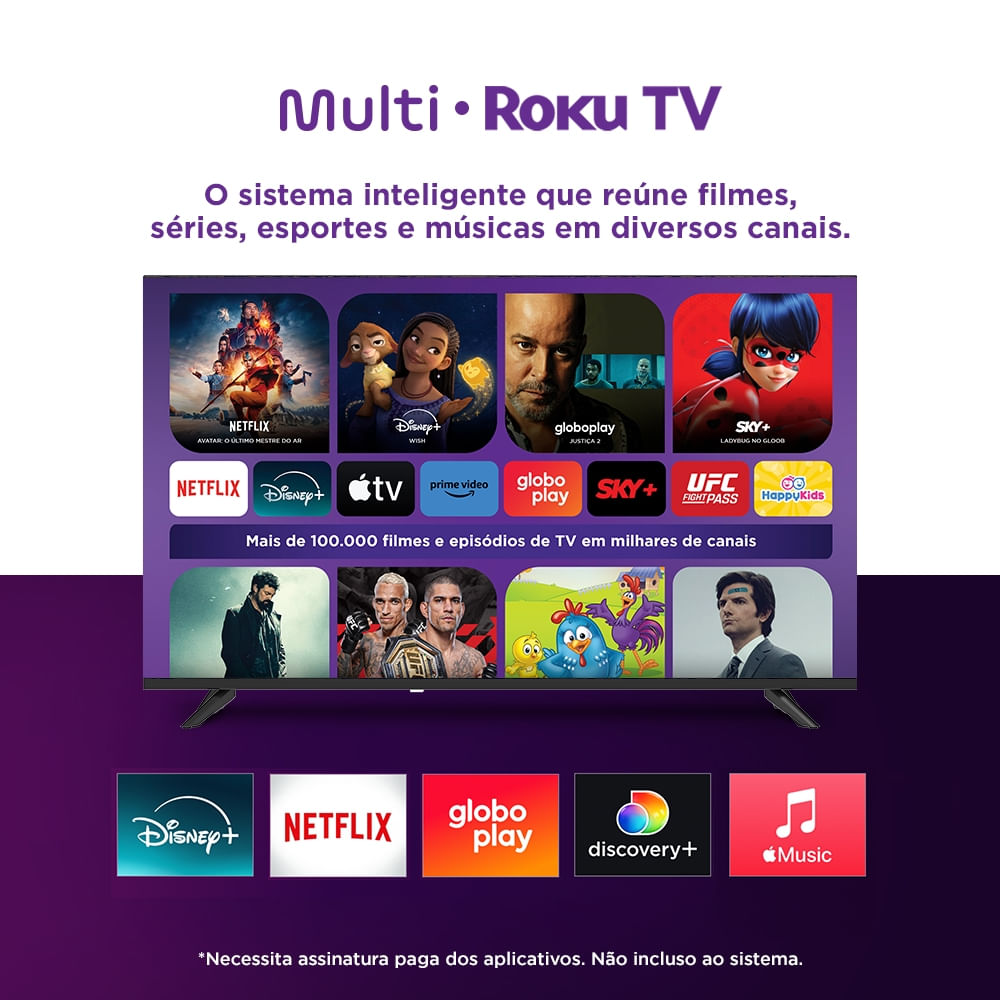 Smart TV Multi Roku FHD 43" Multi DLED Wi-fi Roku - TL056M - Multi