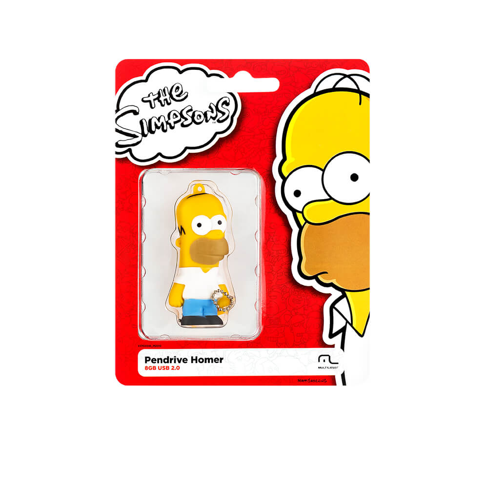 Pen Drive Homer Simpsons 8GB USB Leitura 10MB/s e Gravação 3MB/s ...