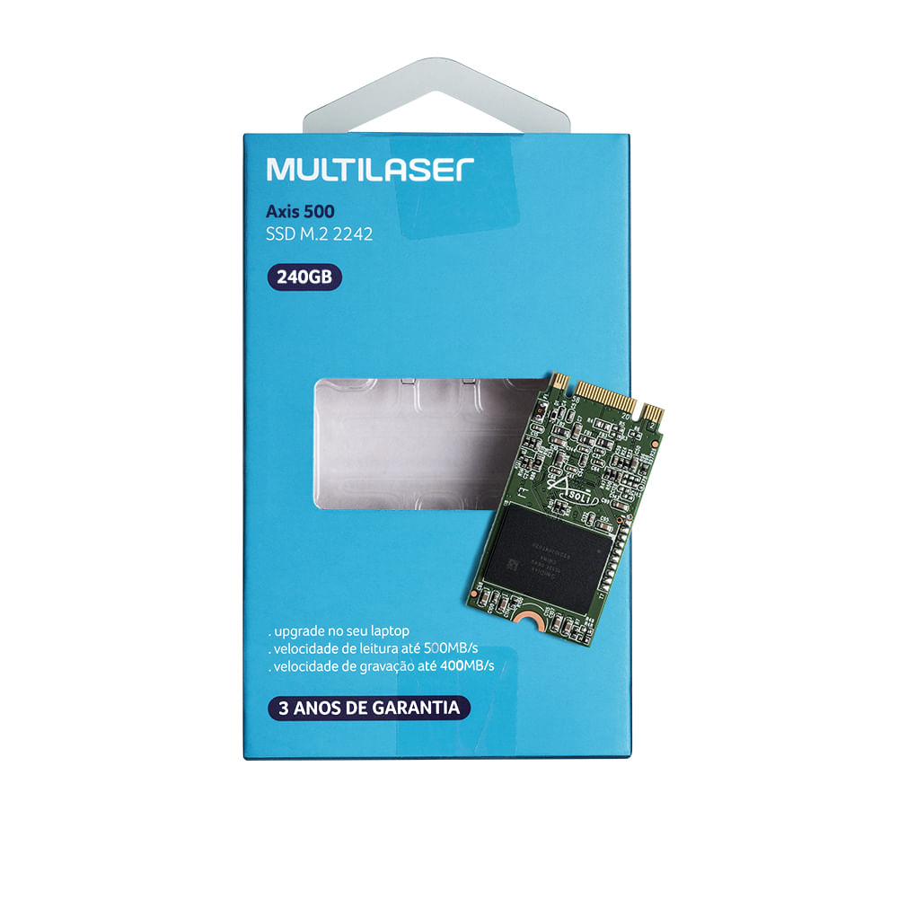 SSD Multilaser Axis 500 240GB M.2 2242 Sata - SS204OUT [Reembalado] - Multi