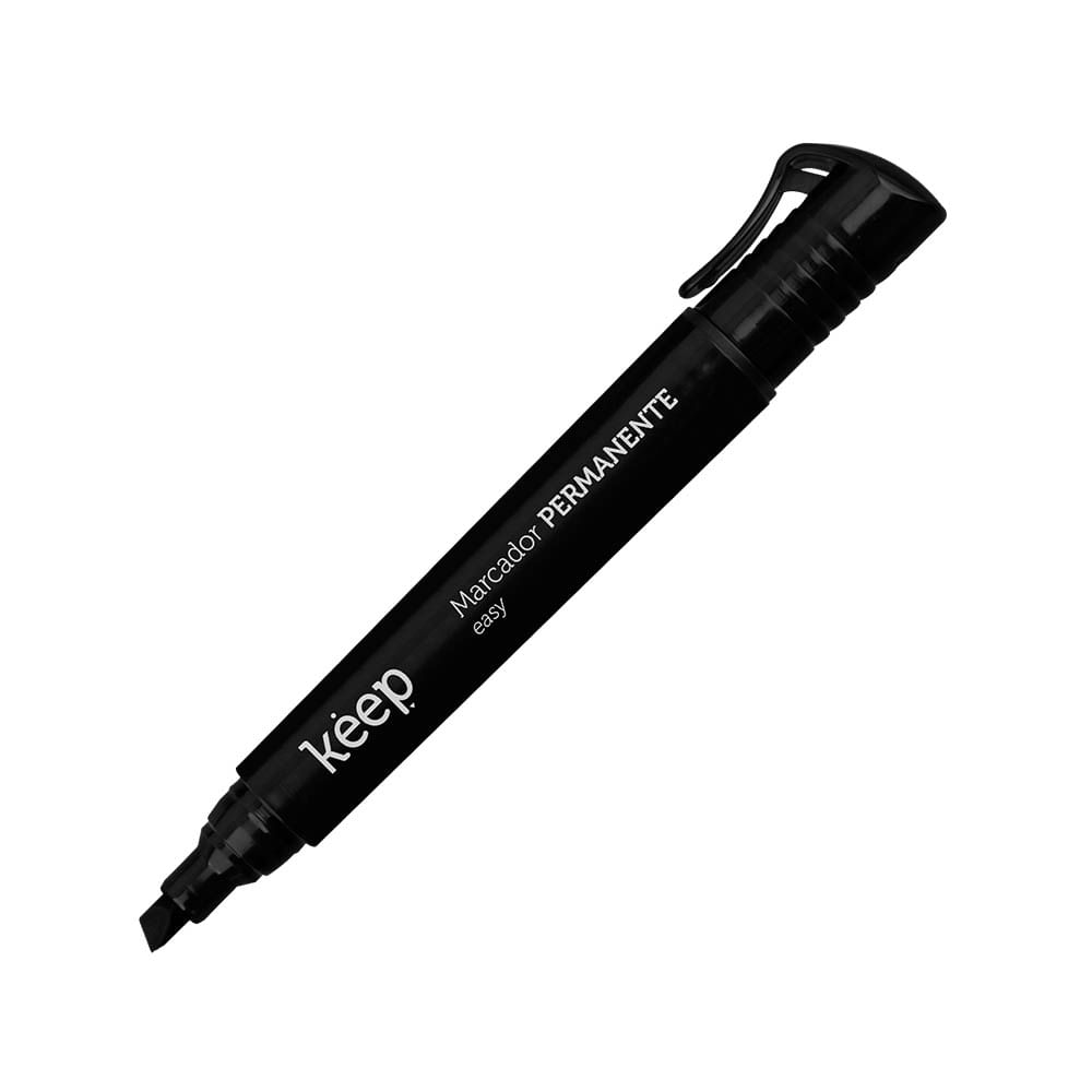 Pincel Marcador Permanente Easy Caixa com 12 unidades Preto Keep ...
